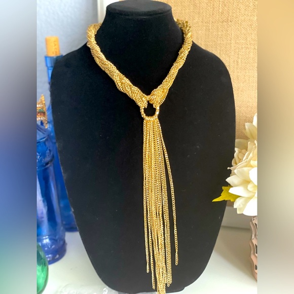 Jewelry | Natasha Fashion Braided Gold Necklace | Poshmark